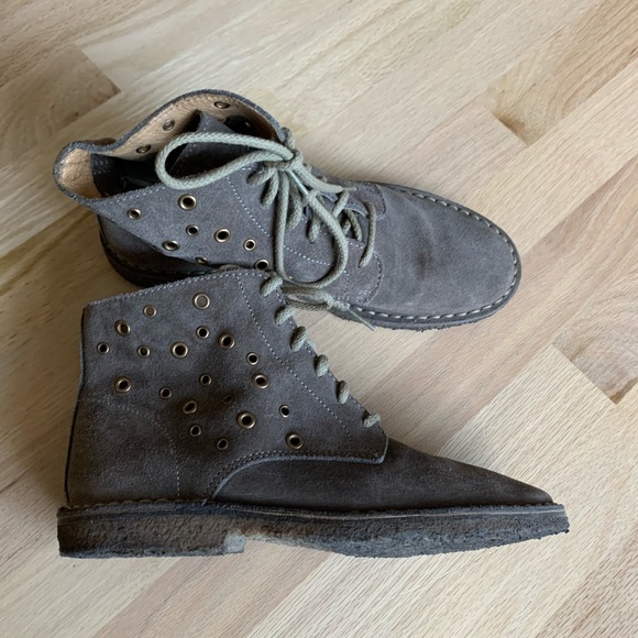J. Crew | Shoes | J Crew Macalister Boots Suede Leather Beige Gray Sz 8 ...